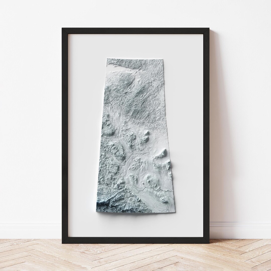 Saskatchewan Topographic Map: Minimalist Style Giclée Print - Etsy
