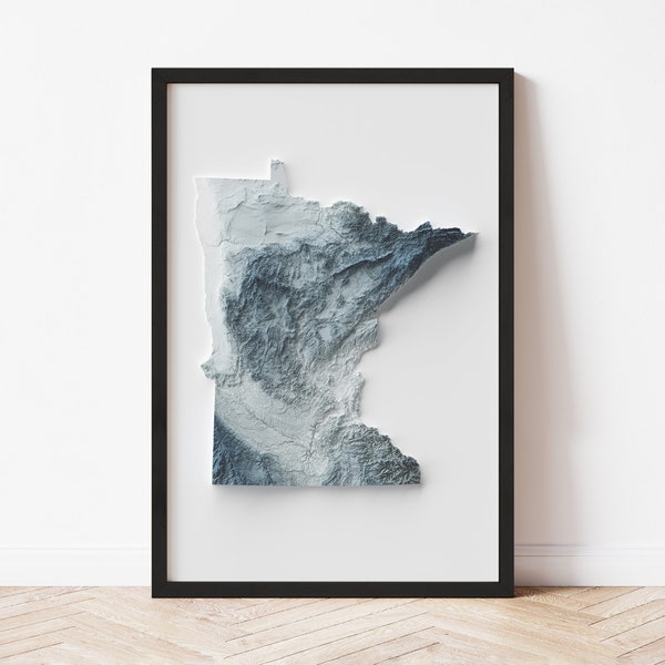 Topographic Map Minnesota - Etsy
