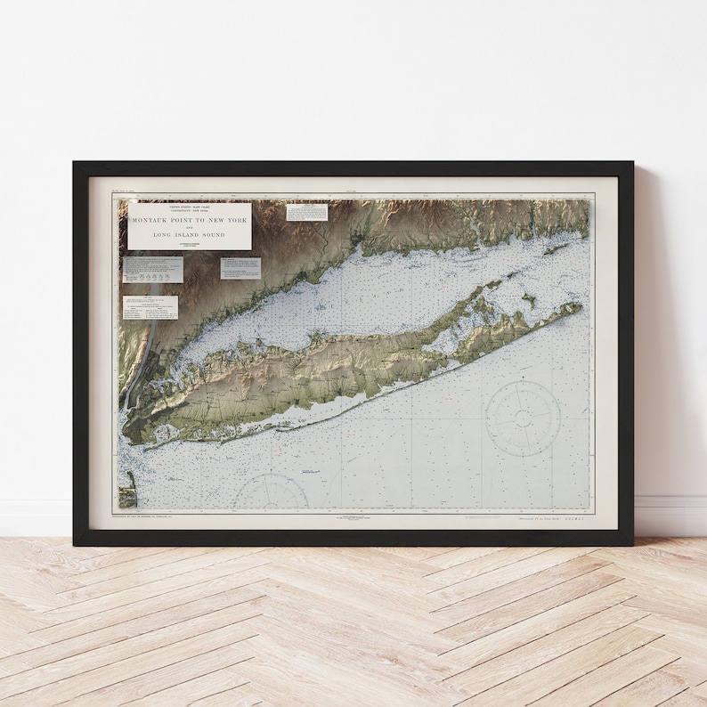 Long Island Topographic Map: 1931 Vintage Style Giclée Print - Etsy