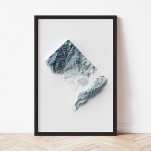 Washington DC Topographic Map Poster | Minimalist Original Design ...