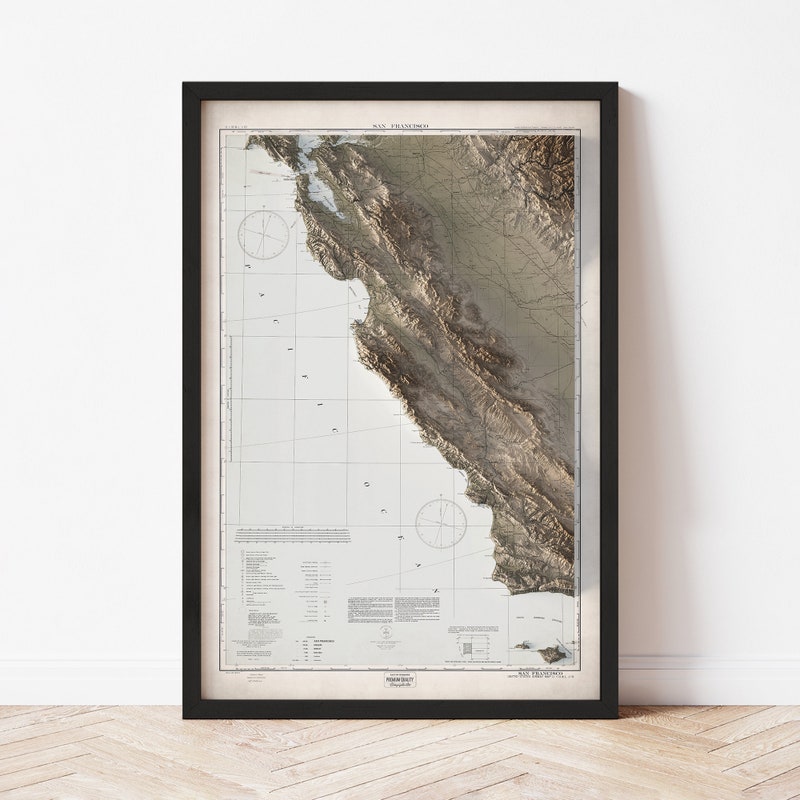 Framed California Map - Etsy