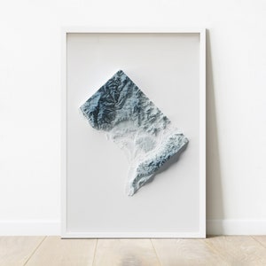 Washington DC Topographic Map Poster | Minimalist Original Design ...