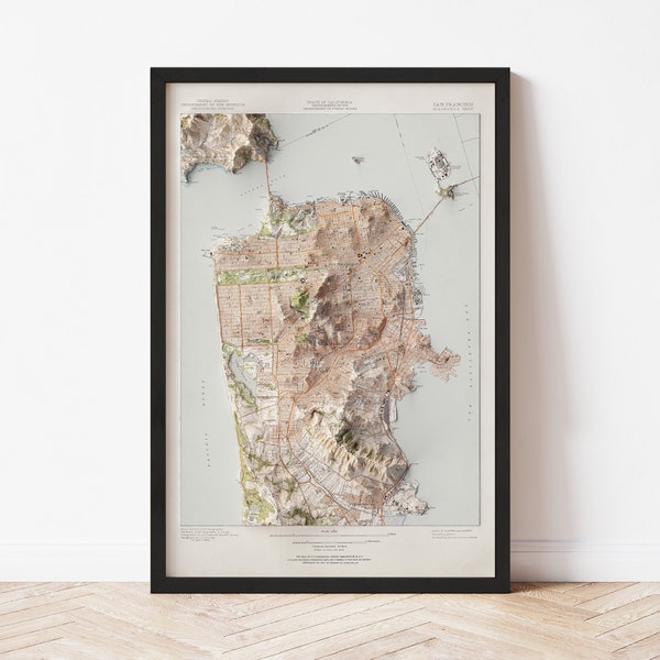 San Francisco Map - Etsy