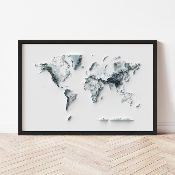 World Map Print - Etsy