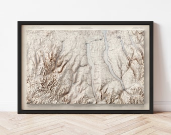 Finger Lakes NY Hand Drawn Map - Etsy