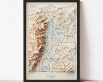Grand Teton National Park Mid-century Travel Poster, Abstract Travel ...