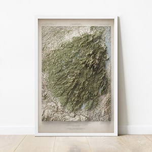 Adirondacks Map Wall Art Print Vintage Topographic Map Print 1951 East ...