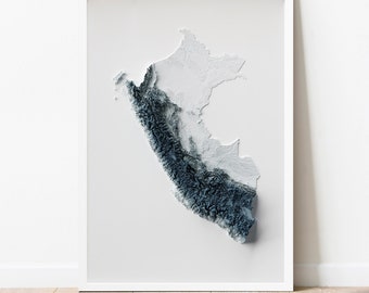 Peru Map | Etsy
