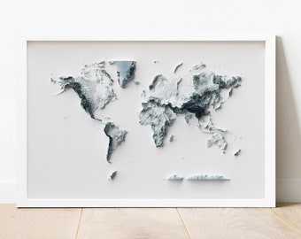 Newfoundland Island Map 2D Giclée Print on Fine Art Matte | Etsy