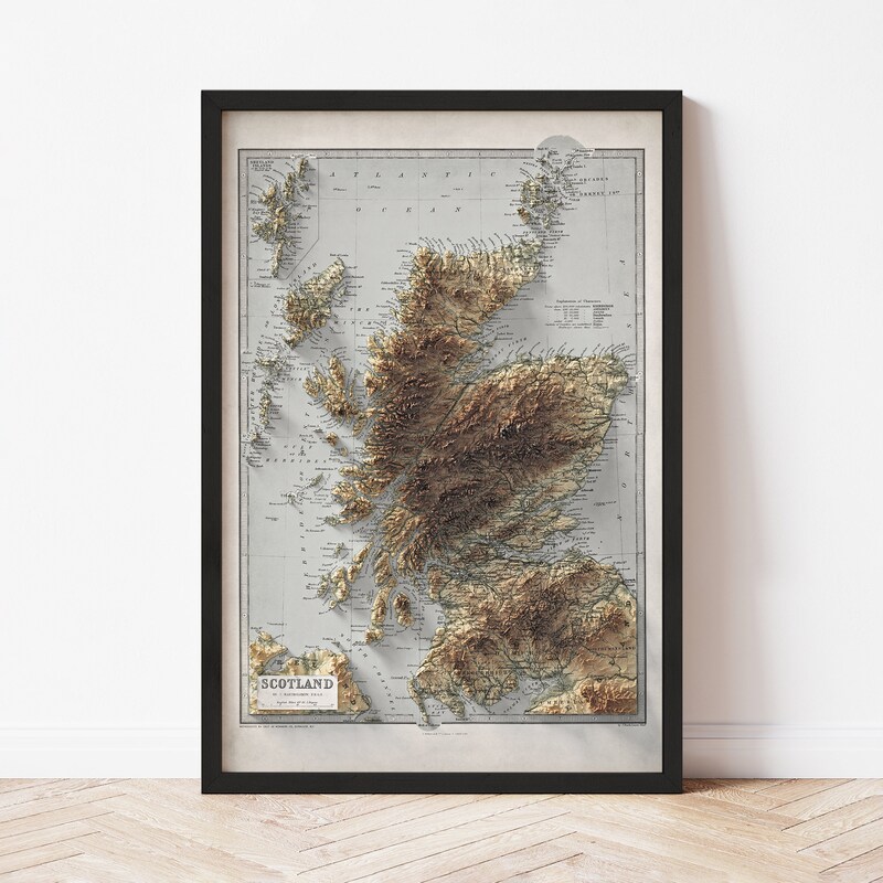 Scotland Map - Etsy