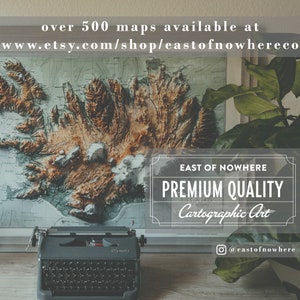 Mount Everest Region Map Satellite Elevation Map Map Art Topographic ...