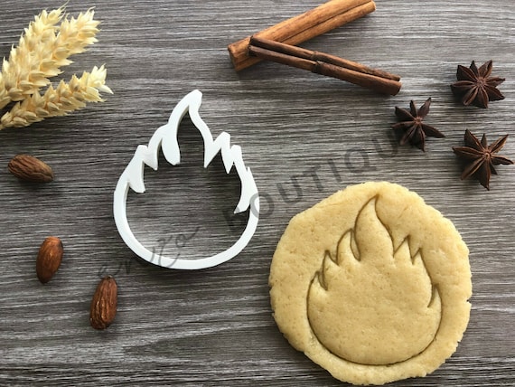 Fire Flame Cookie Cutter 01 Fondant Cake Decorating UK - Etsy UK