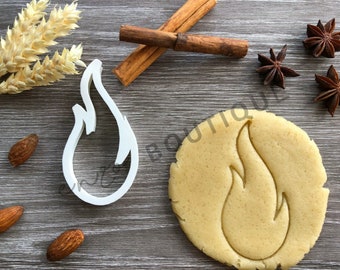 Fire Flame Cookie Cutter 01 Fondant Cake Decorating UK - Etsy