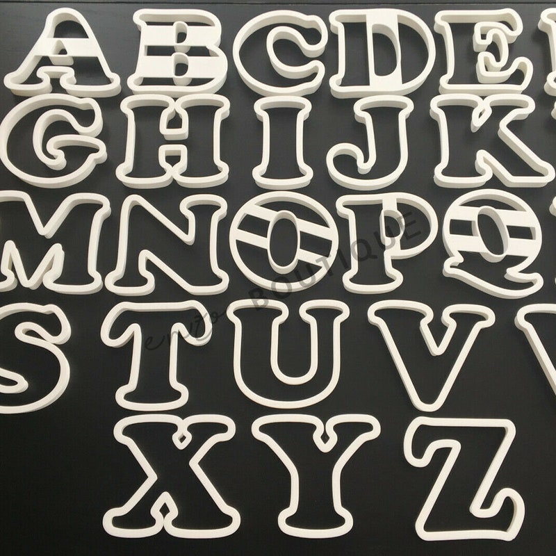 Alphabet Fondant Cutters - Etsy