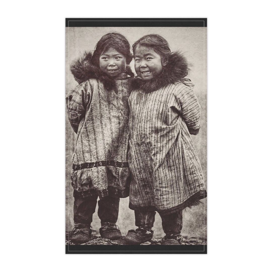 Smiling Eskimo Children Kitchen Towel - Etsy