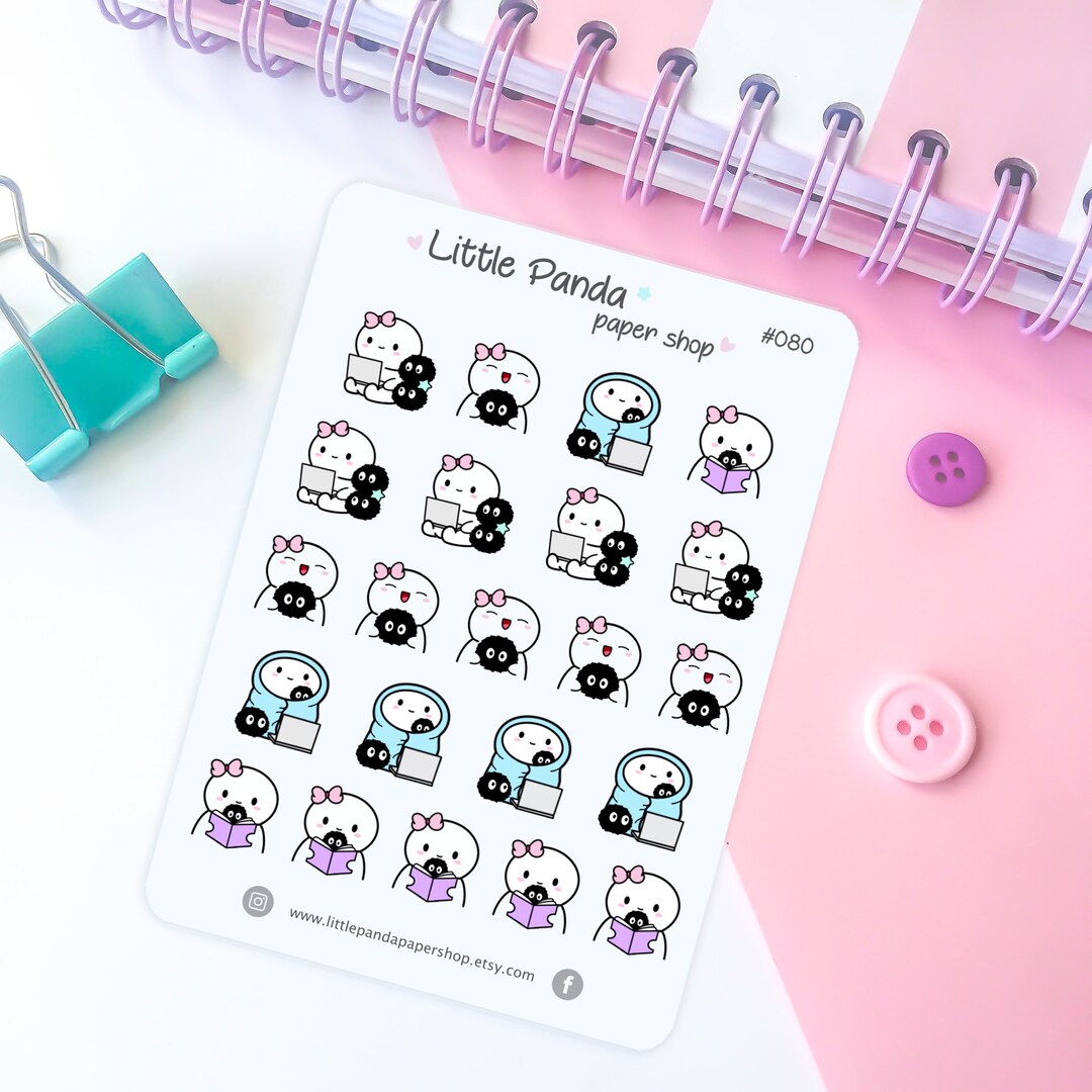 Cute Anime Girl Planner Stickers, Cute Planner Sticker for Planner ...