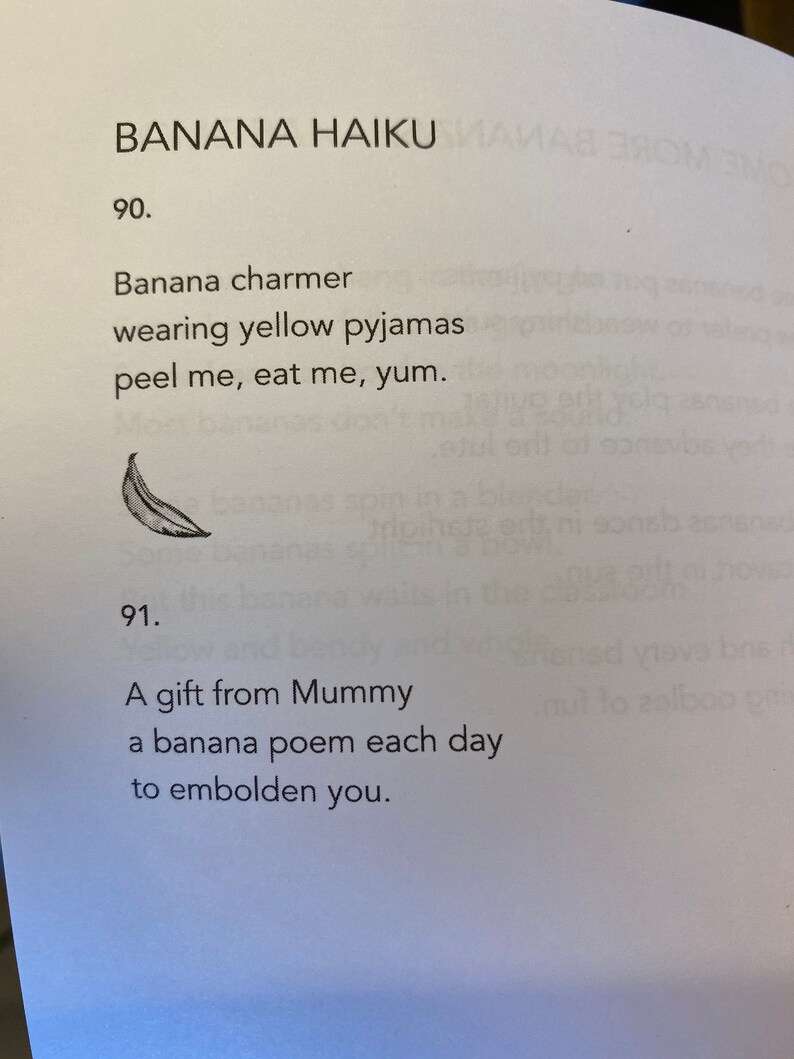 Banana Poems - Etsy