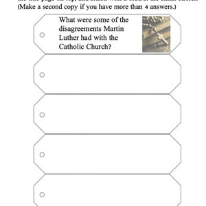 Martin Luther and the Reformation Lapbook - Etsy