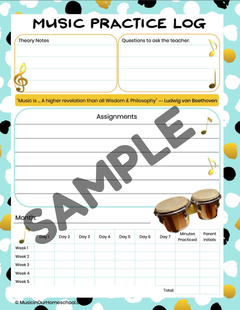 Music Practice Assignment Sheets - Etsy Canada