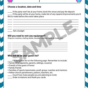 Graduation Open House and Party Planning 25-page Guide - Etsy