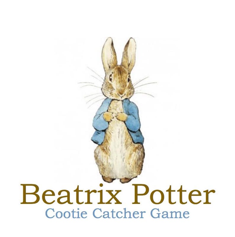 Beatrix Potter Set of Copywork Quotes From the Books, Cootie Catcher ...