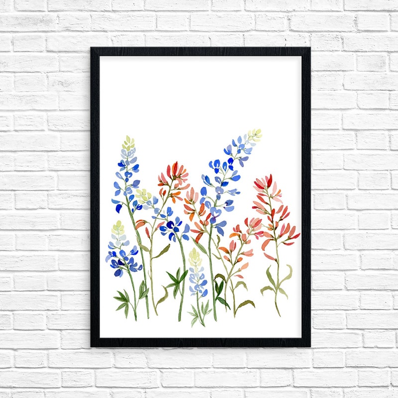 Texas Wildflower Print - Etsy
