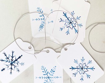 Snowflake Gift Tags | Etsy