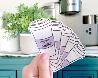 Decal Sticker Cup of Coffee Cafe Restaurant Decoration Food - Etsy