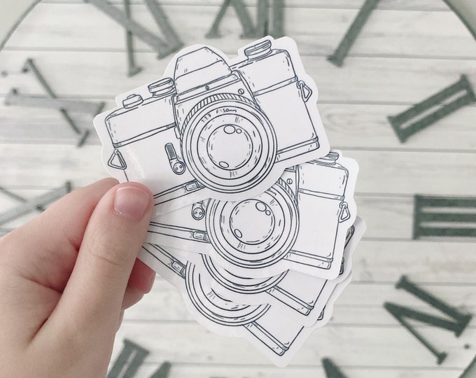 Vintage Camera Stickers One Inch Round Seals - Etsy