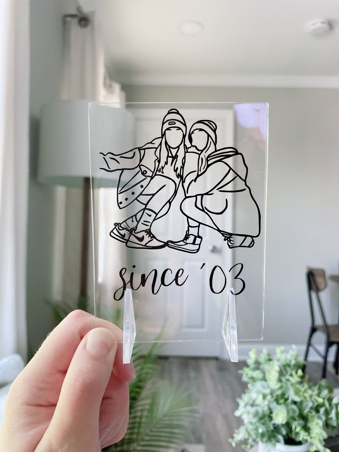 Custom Free Standing Floating Acrylic Frame | Picture Personalization ...