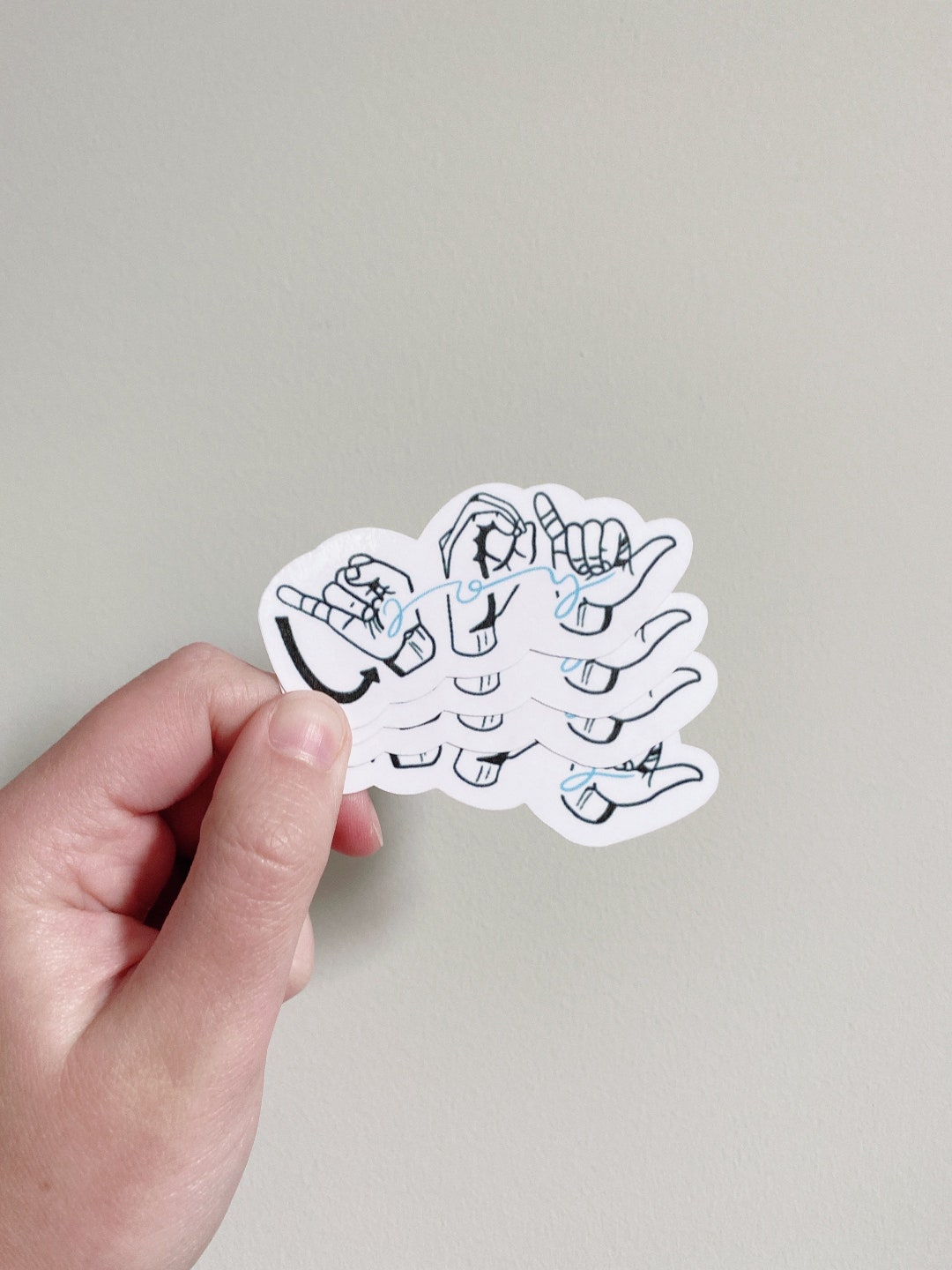 Joy Sign Language Sticker | Water Bottle Sticker | Laptop Sticker - Etsy