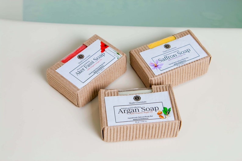 Pure Moroccan Argan Oil Handcrafted Soap With Aker Fessi Plant Powder ...