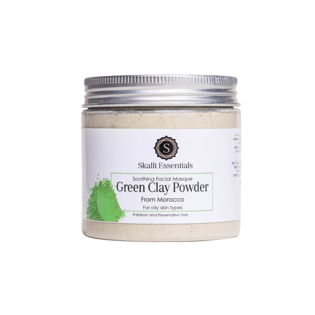 Moroccan Green Clay Powder Facial Mask for Oily Skin Clay Face Mask ...