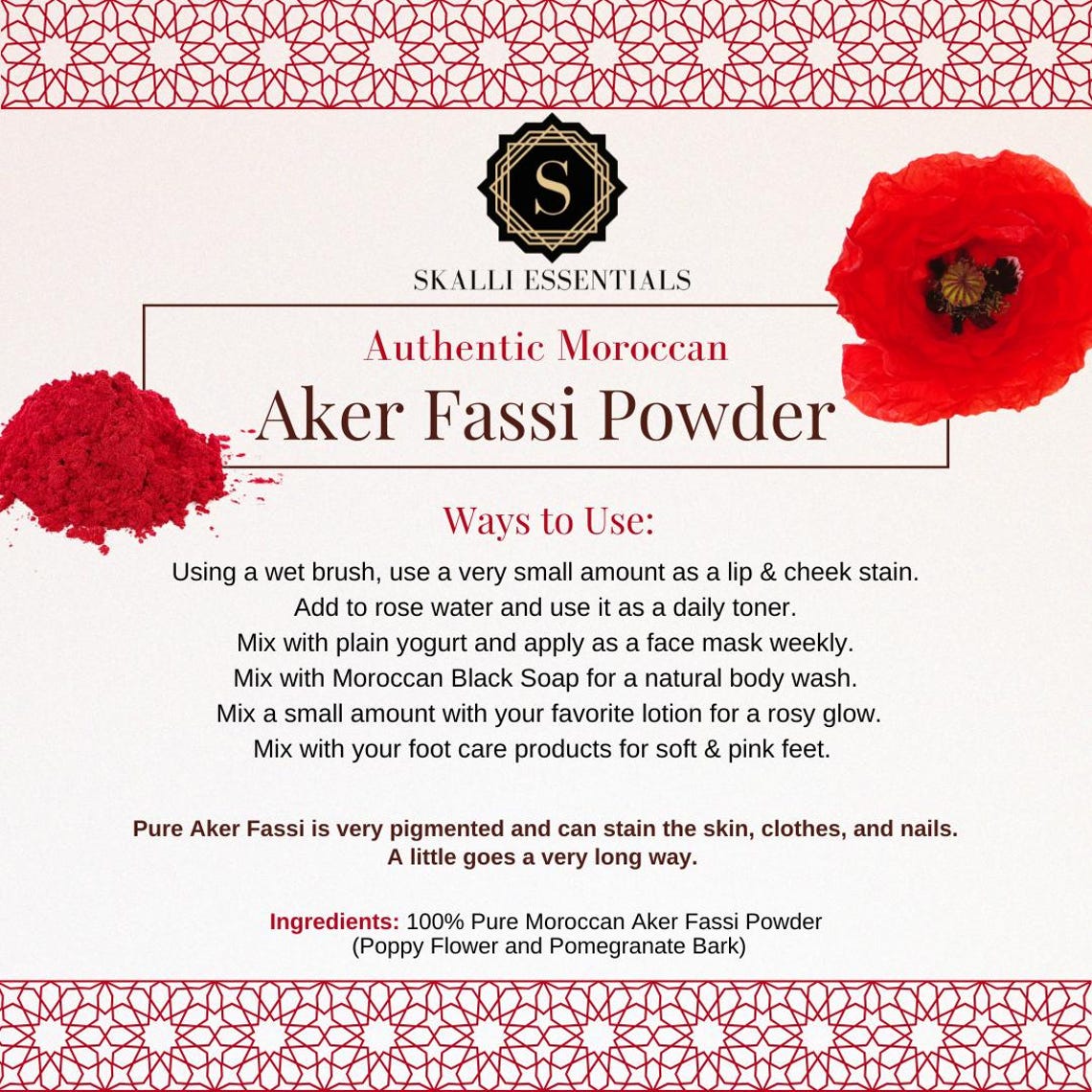 Pure Aker Fassi Powder From Morocco (10 Grams) - Etsy