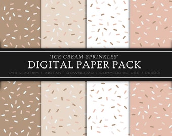 Ice Cream Sprinkles Digital Paper Seamless Sprinkle Pattern | Etsy