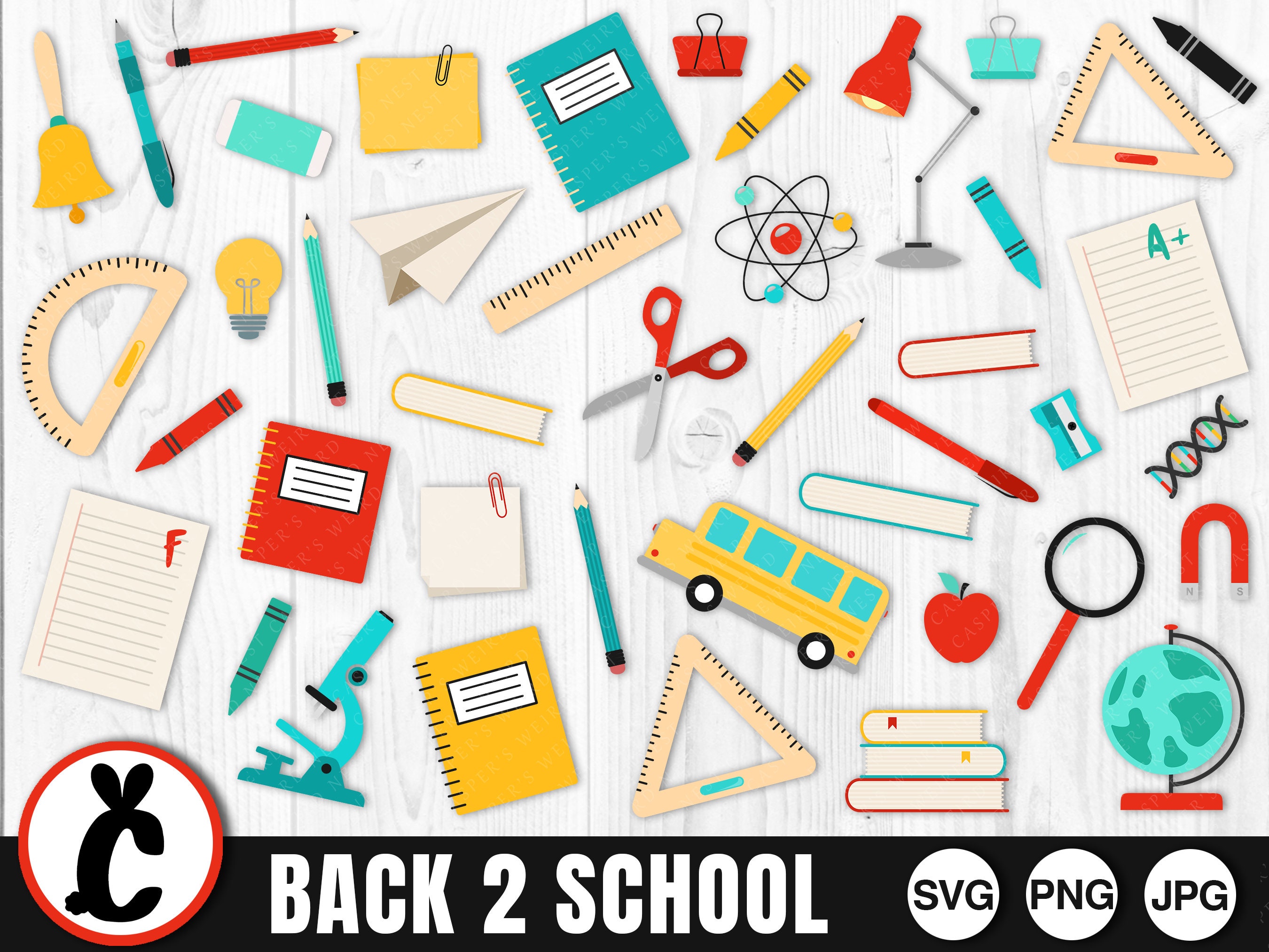 Back 2 School, SVG, PNG, JPG, Digital Download, Ready to Cut, File for ...