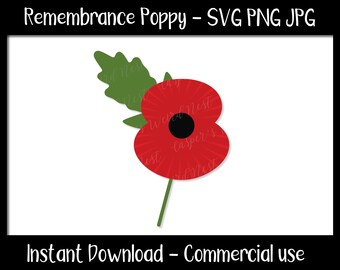 Poppy Svg Cut Files - Etsy