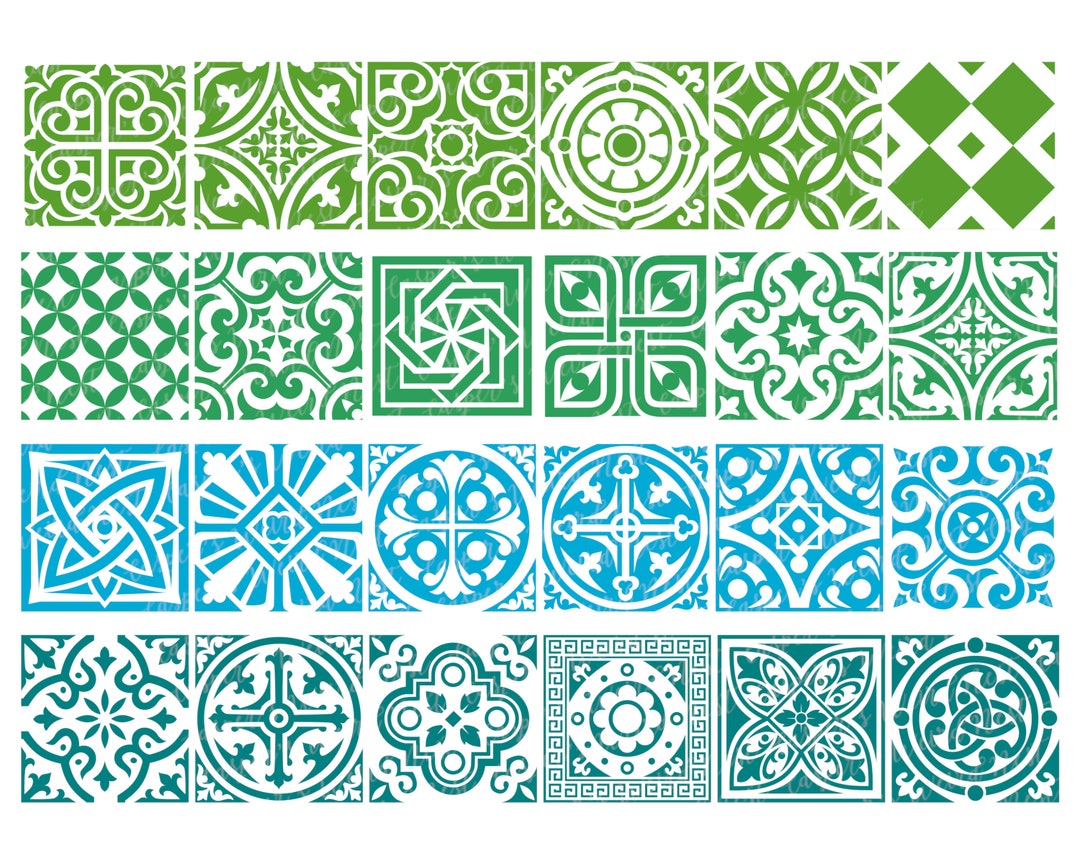 Huge Moroccan Tiles Bundle - SVG, PNG, JPG, Commercial Use, Instant ...