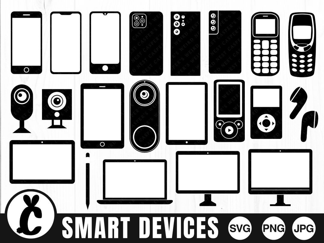 Smart Device Icons - SVG PNG JPG - Digital Download, Commercial Use ...
