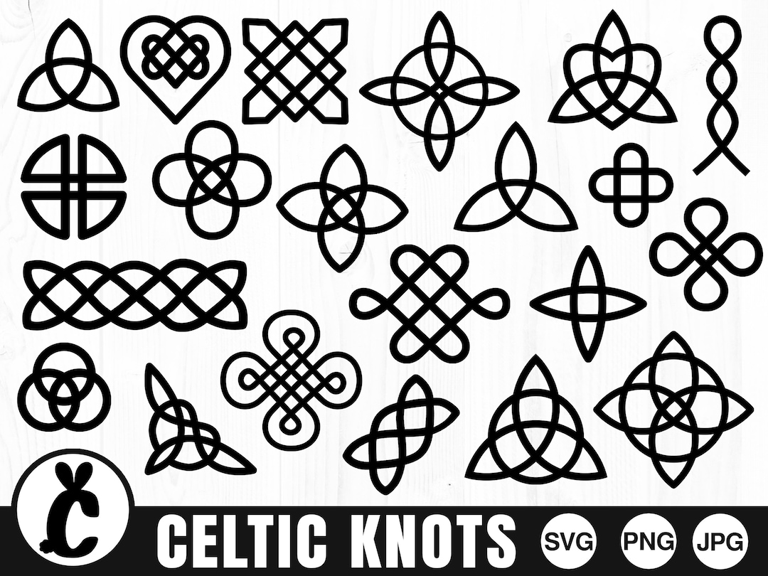 Celtic Knots - SVG, PNG, JPG - Digital Cut File, Commercial Use, Instant Download, Ready to Cut ...