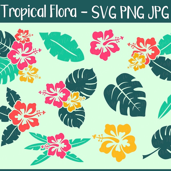 Layered Tropical Svg - Etsy