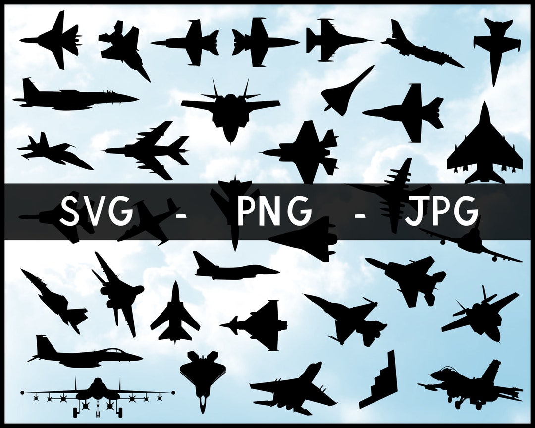 Fighter Jet Airplanes, SVG, PNG, JPG, Commercial Use, Digital Cut Files ...