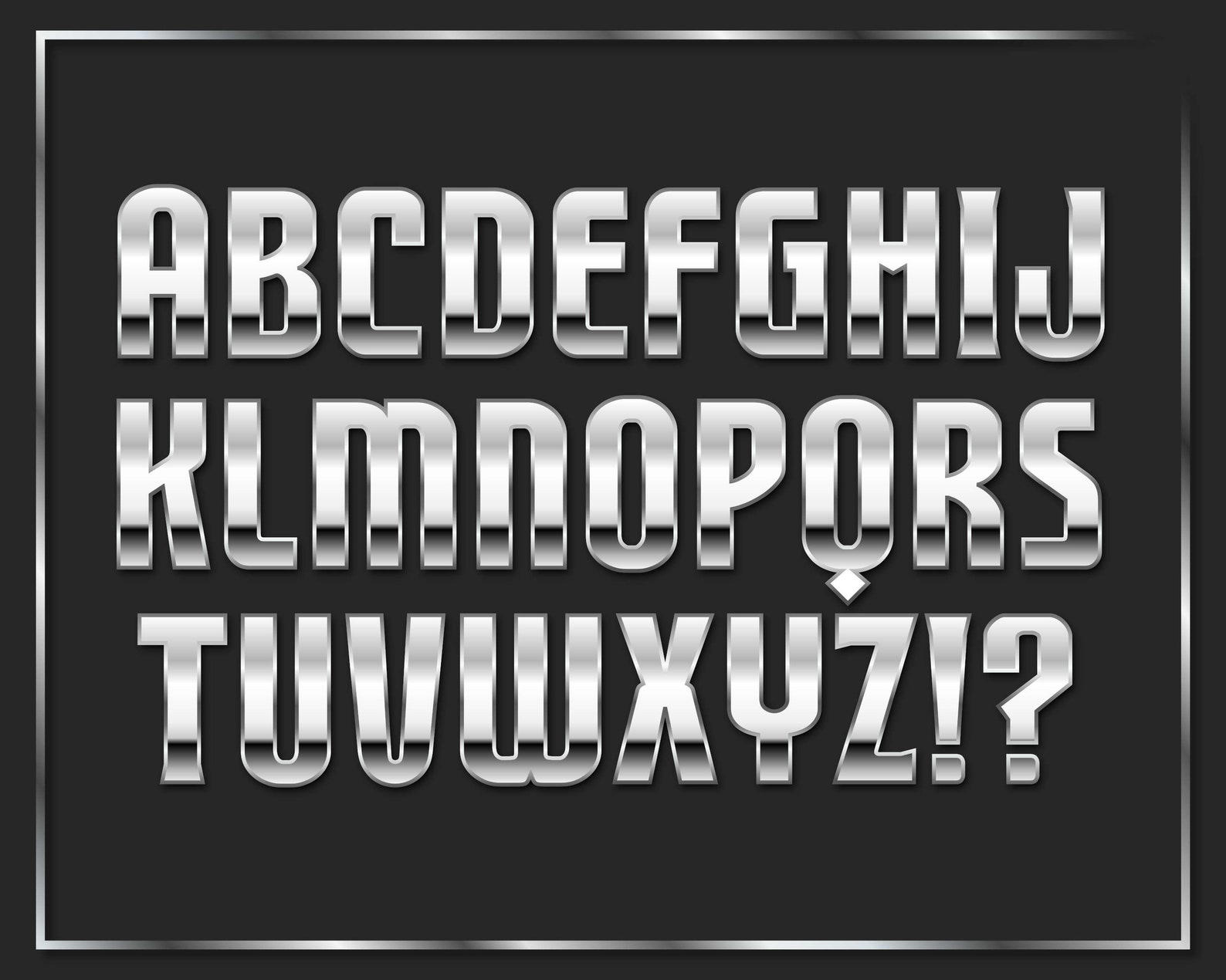 PNG Shiny Chrome Alphabet / Letters - PNG ONLY - Transparent Background ...