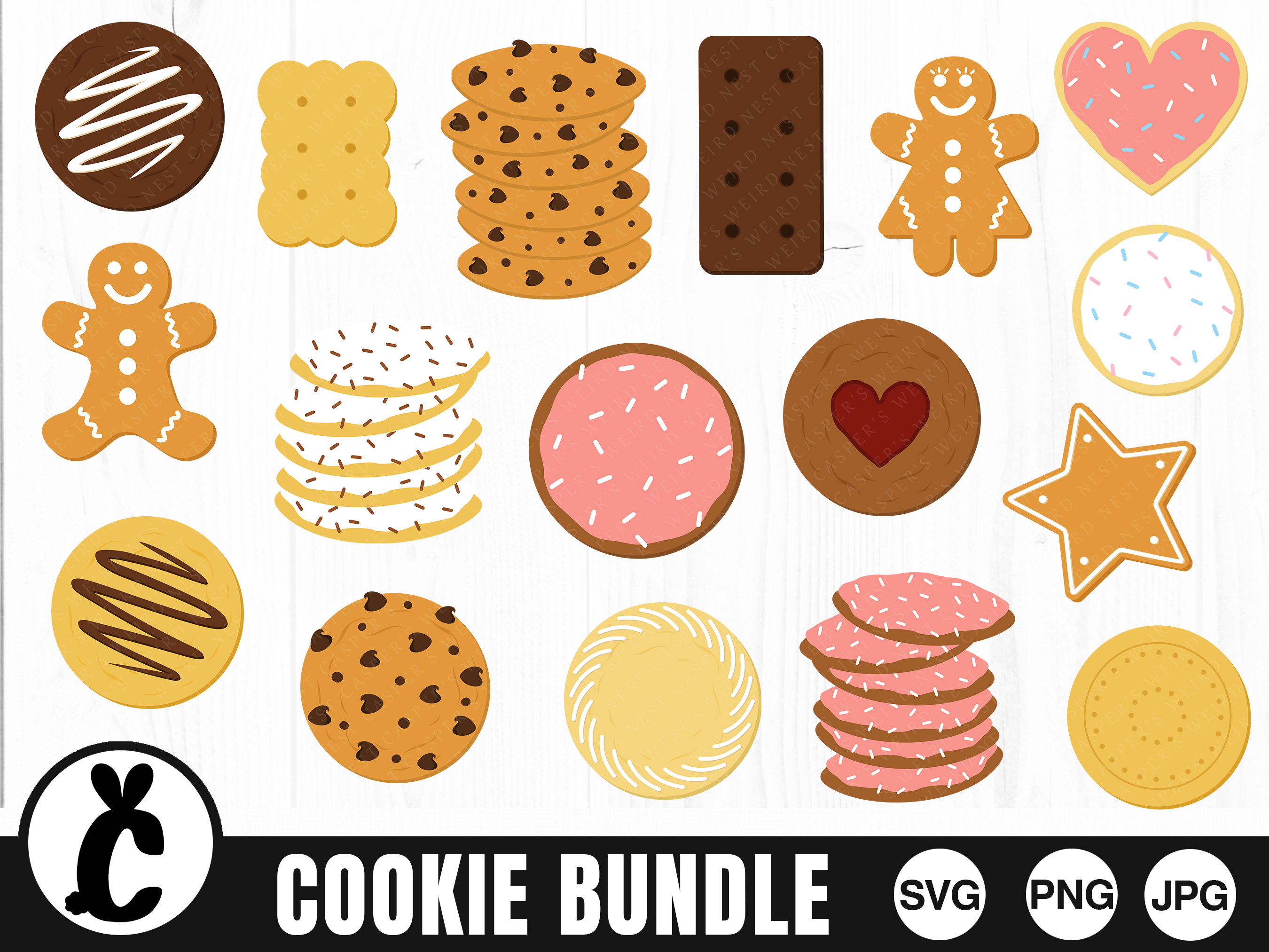 Cookie SVG Bundle – Biscuit Clipart, Cricut Ready (digital Download) - Etsy