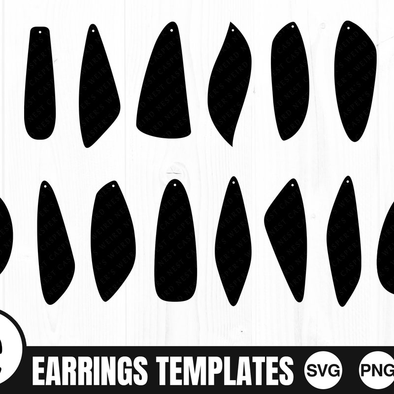 Boho Earring Svg Template - Etsy