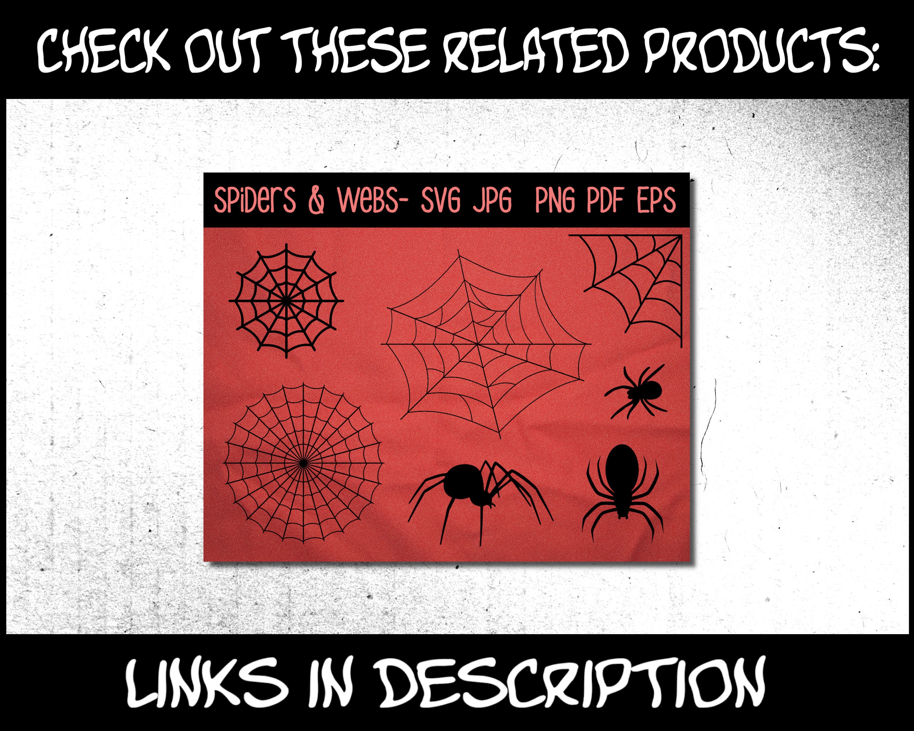 Spider Web Alphabet SVG PNG JPG Commercial Use Instant - Etsy UK