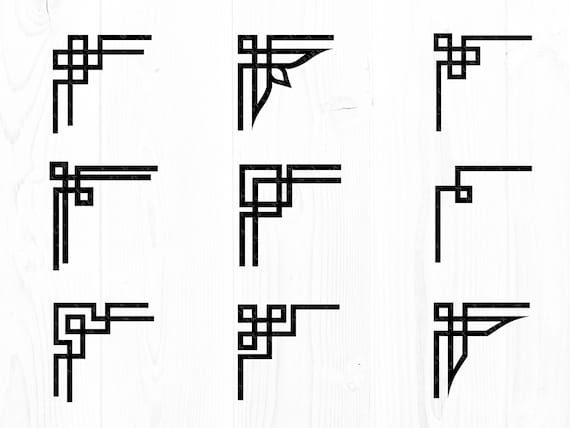 Art Deco Corner Border