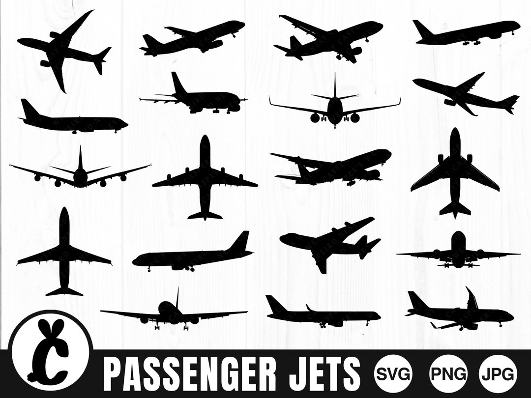 Passenger Jets, SVG, PNG, JPG, Commercial Use, Digital Cut File, Cricut ...