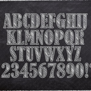 Chalkboard Bundle: SVG & PNG (not Font) Digital Cut File, Commercial ...