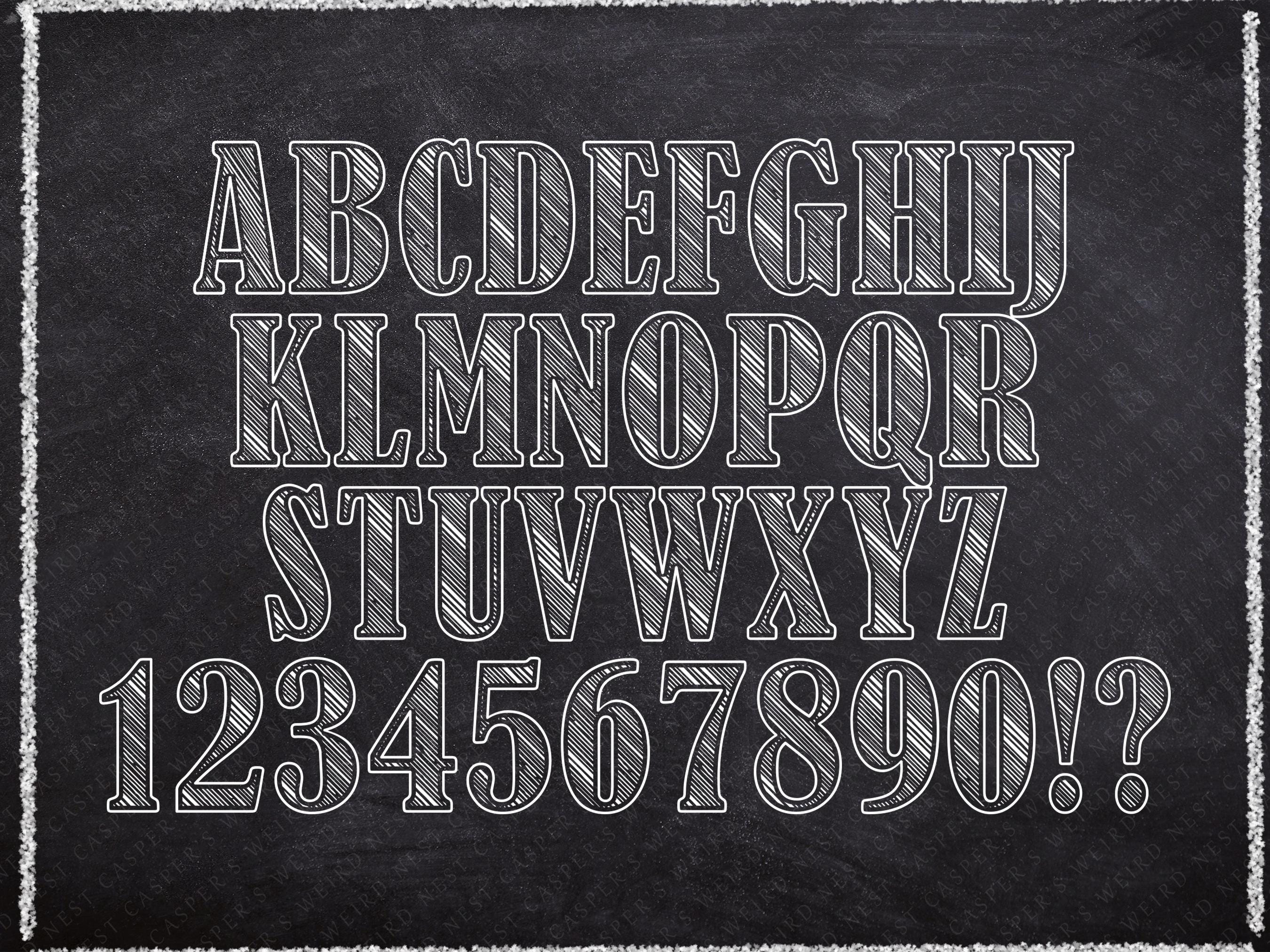 Chalkboard Bundle: SVG & PNG (not Font) Digital Cut File, Commercial ...